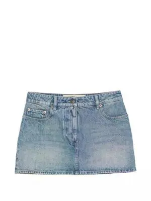 Valentino Garavani Vlogo Denim Mini Skirt