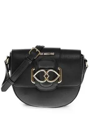 Moschino Heart-motif Shoulder Bag - Black