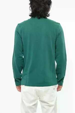 DIESEL® Logo-print Long-sleeve Polo Shirt