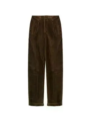 Etro Corduroy Pleated Trousers - Brown