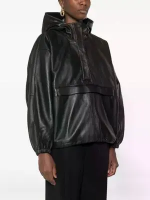 RÓHE Hooded Leather Jacket