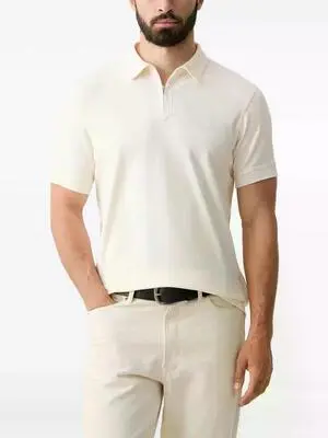 Barbour Crakehall Zip-fastening Cotton Polo Shirt - Neutrals