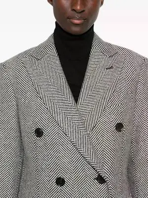 ERALDO Herringbone Double-breasted Coat