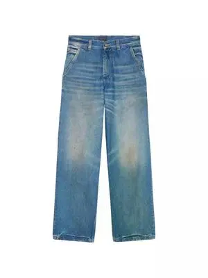 HAIKURE Faded-effect Wide-leg Jeans - Blue
