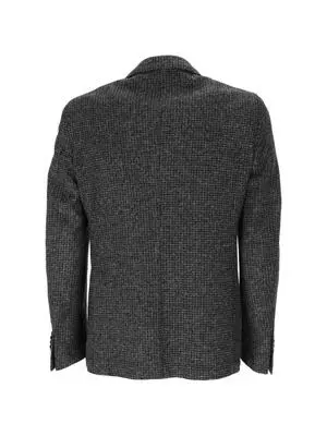 BRANDO Houndstooth-pattern Single-breasted Blazer