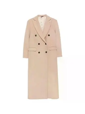 ERALDO Double-breasted Peaked-lapel Coat - Neutrals