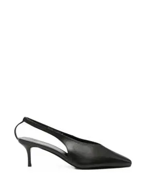 SERGIO MORETTI FIRENZE Pointed-toe Slingback Pumps - Black