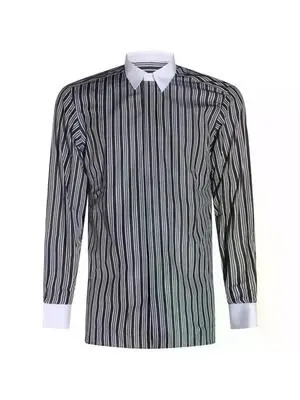 TOM FORD Vertical-stripe Long-sleeve Shirt - Black