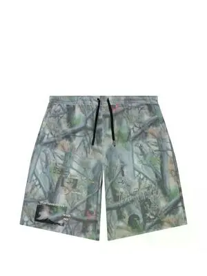 JUNGLES JUNGLES Graphic-print Camouflage Shorts - Grey