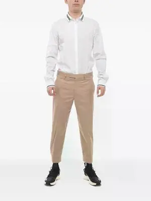 Neil Barrett Cropped Tapered Trousers With Adjustable Ankle