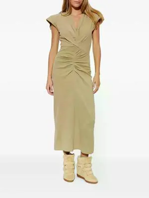 Isabel Marant Étoile Nadra V-neck Midi Dress - Neutrals