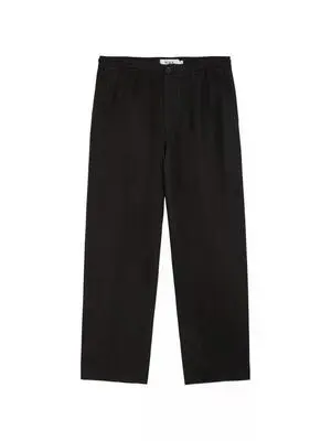 WAX LONDON Glencoe Elasticated-waist Linen Trousers - Black