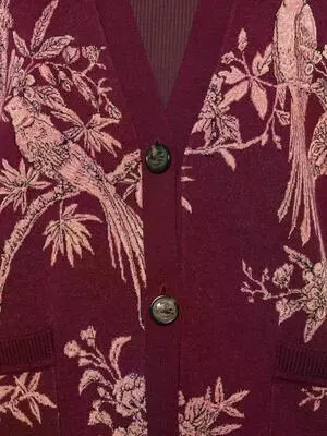 Etro Floral Jacquard V-neck Cardigan