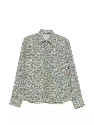 Ermanno Scervino Geometric-print Button-down Shirt - White