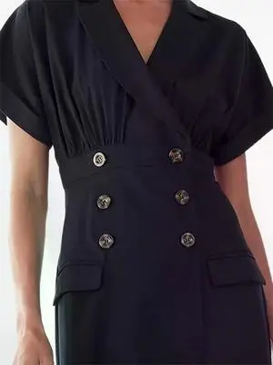 WILLA Elsie Double-breasted Midi Dress