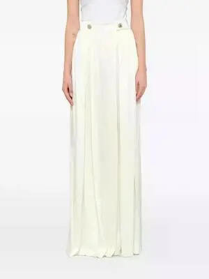 LANVIN Button-detail Pleated Trousers - Neutrals
