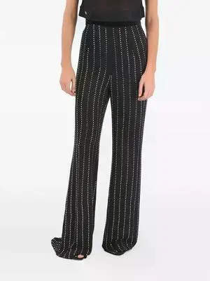 Philipp Plein Crystal-embellished Palazzo Pants - Black