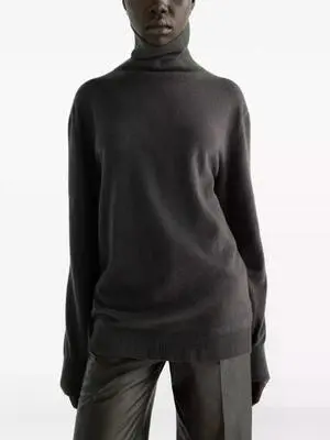 LEMAIRE Stand-collar Cashmere Sweater - Grey
