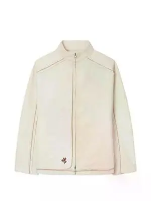 Tory Burch Logo-quilted Denim Jacket - Neutrals