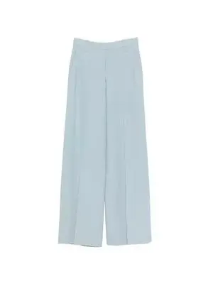 Ermanno Scervino Light Pressed-crease Palazzo Pants - Blue