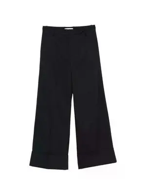 FRAME Cuffed Palazzo Pants - Black