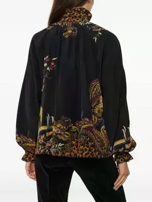 Etro Animal-print Silk Top