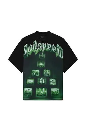 GODSPEED Overstimulation Graphic-print T-shirt - Black