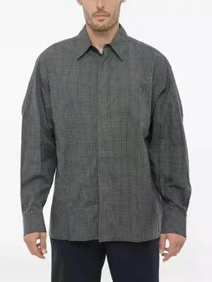ADER ERROR Checked Long-sleeve Cotton Shirt