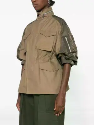 Sacai Panelled Drawstring-waist Jacket