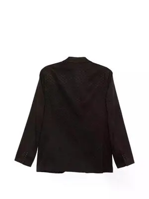 Karl Lagerfeld Monogram-pattern Notched-lapel Blazer