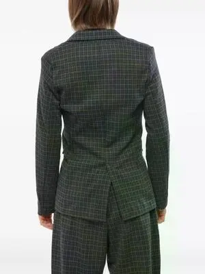 OBLÒ UNIQUE Double-breasted Houndstooth-pattern Blazer
