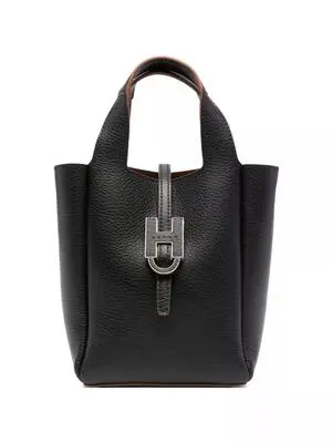 Hogan Logo Plaque Tote Bag - Black