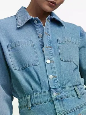 BWLDR Cannes Button-up Denim Mini Dress