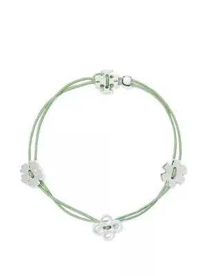 Tory Burch Forget Me Not Cord Bracelet With T Monogram Charm - Green