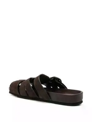 SERGIO MORETTI FIRENZE Buckle-fastening Caged Sandals - Brown