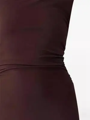 BWLDR Lana Ruched Sleeveless Maxi Dress - Brown