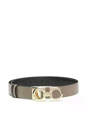 FERRAGAMO Reversible And Adjustable Gancini Belt - Brown