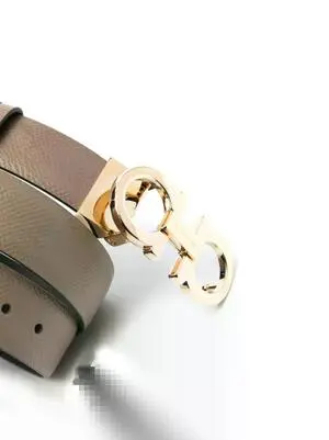 FERRAGAMO Reversible Gancini Belt - Brown