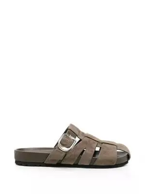 SERGIO MORETTI FIRENZE Buckle-fastening Caged Sandals - Brown