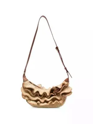 Zimmermann Ruffled Woven Shoulder Bag - Neutrals