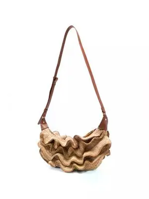Zimmermann Ruffled Woven Shoulder Bag