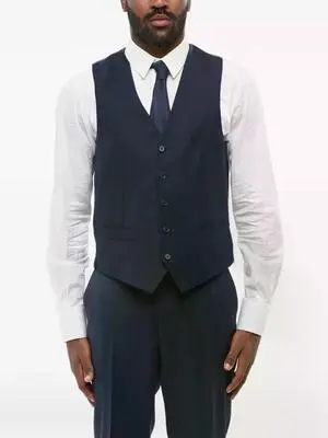 Corneliani Single-breasted Waistcoat - Blue