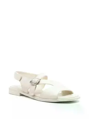 SERGIO MORETTI FIRENZE White Buckle Fastening Sandals