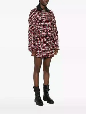 IRO PARIS Nuffy Tweed Leather-collar Jacket