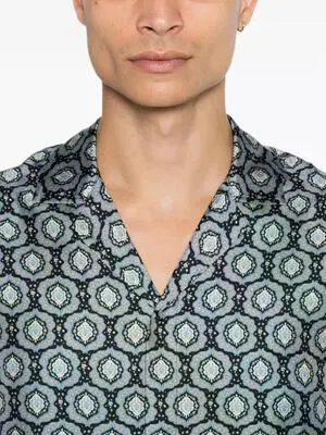 Orlebar Brown Geometric-print Camp-collar Shirt