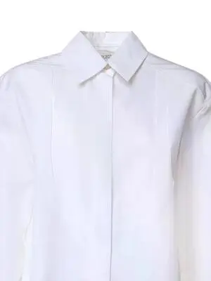 Sportmax Bib Detail Long Sleeve Shirt - White