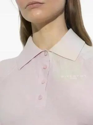 Givenchy Logo-print Cropped Polo Shirt - Pink