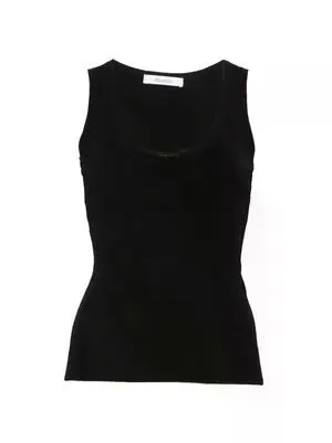 Max Mara Editta Ribbed-knit Tank Top - Black