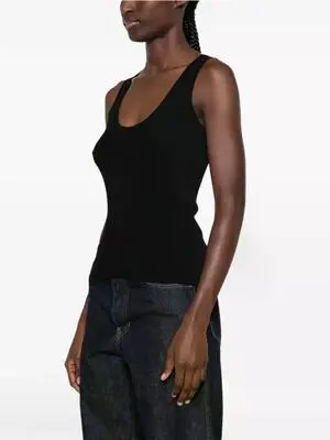 Max Mara Editta Ribbed-knit Tank Top - Black