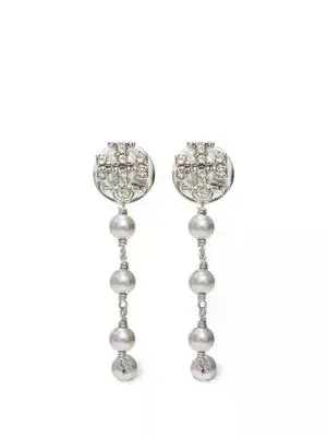Tory Burch Kira Pearl-drop Earrings - Silver